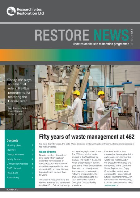 RSRL Restore News Oct 2012.pdf - Research Sites Restoration Ltd