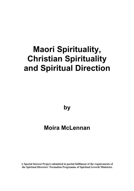 Maori Spirituality, Christian Spirituality and Spiritual Direction ...