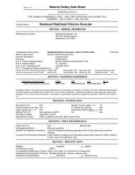 Material Safety Data Sheet Sea-Chlor - Seaboard Industries