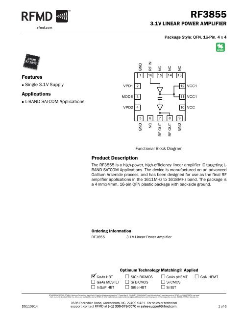 RF3855 - RF Micro Devices
