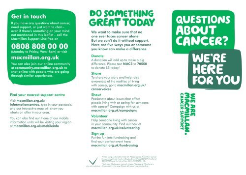 Download PDF here - Macmillan Cancer Support