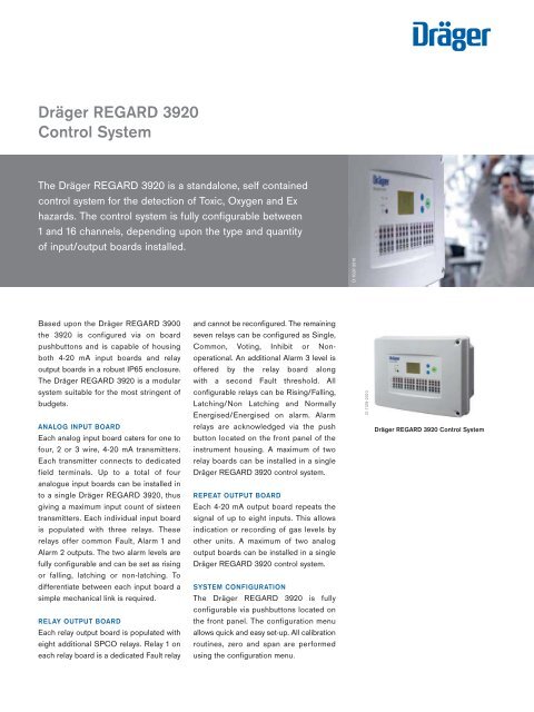 DrÃ¤ger REGARD 3920 Control System - ETA Process Instrumentation