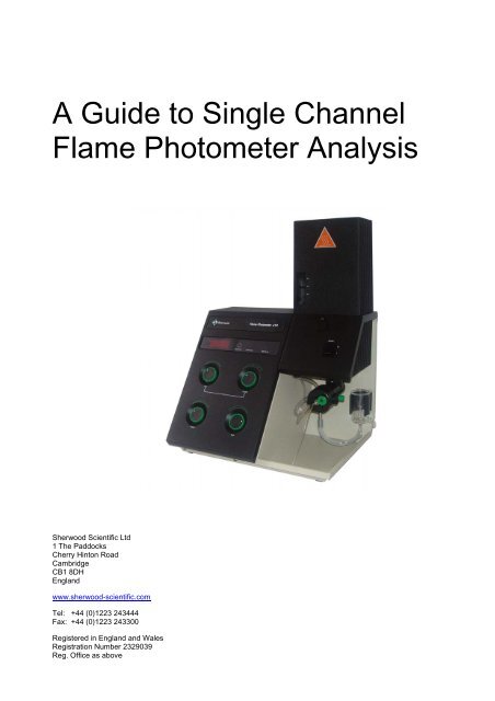 guide to flame photometer analysis - Scientific & Medical Products Ltd