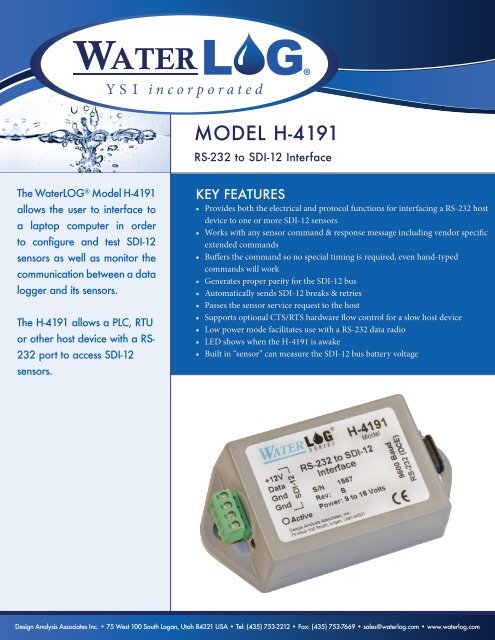 H-4191 Brochure - WaterLOG
