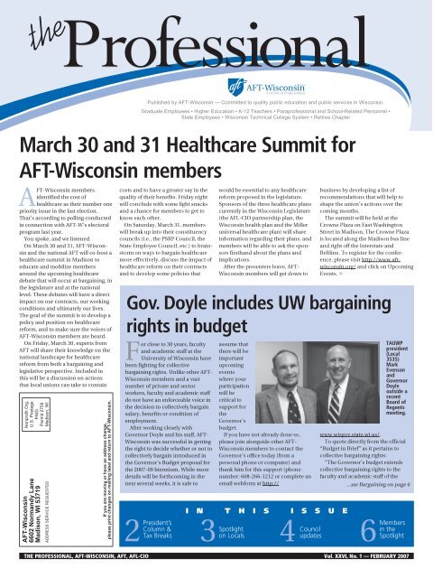 The Professional - AFT-Wisconsin