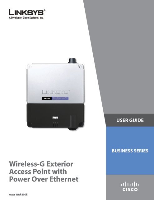 Cisco WAP200E Wireless-G Exterior Access Point with PoE ...