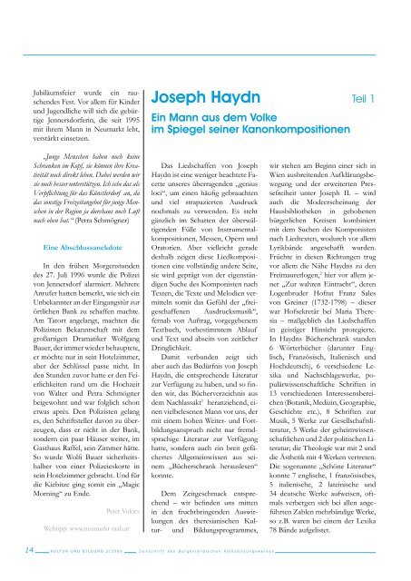 Joseph Haydn. Ein Mann aus dem Volke im Spiegel seiner ...