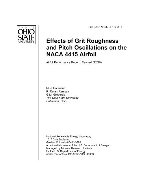 NACA 4415 Airfoil - NREL