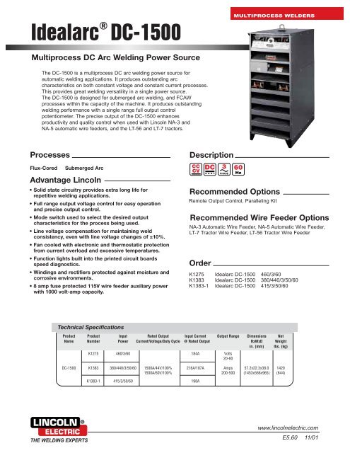 Multi-Process Welders: DC-1500 - CZ WELD sro