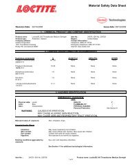Loctite 271 MSDS Sheet - A-Dec