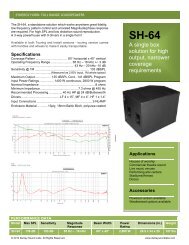 SH 46 spec sheet - Danley Sounds Labs