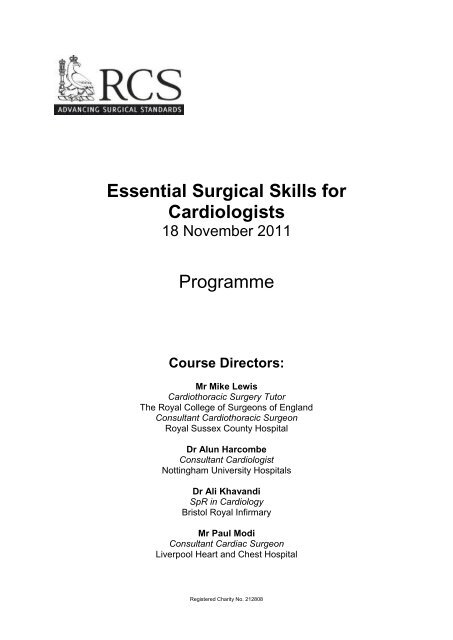 Essential Surgical Skills for Cardiologists Programme