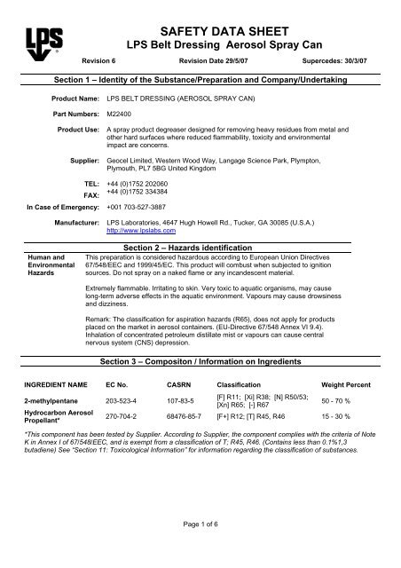 Aerosol - LPS Laboratories