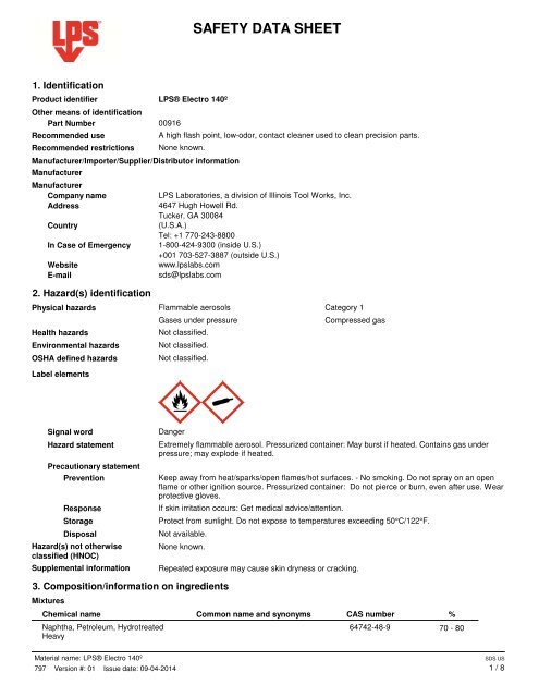Aerosol - LPS Laboratories