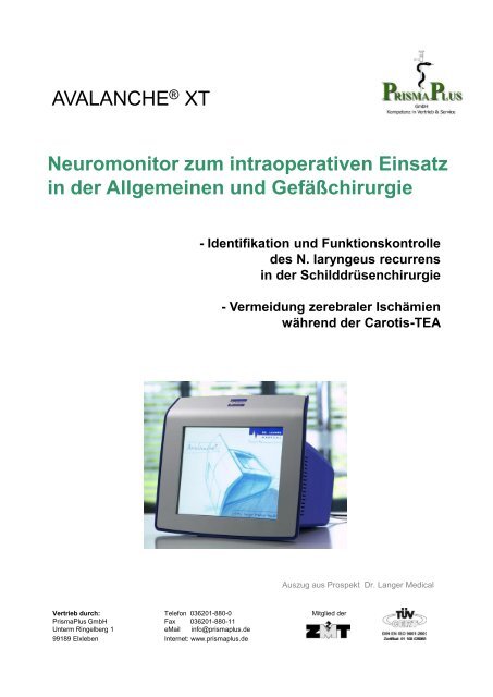 Neuromonitor zum intraoperativen Einsatz in der ... - PrismaPlus