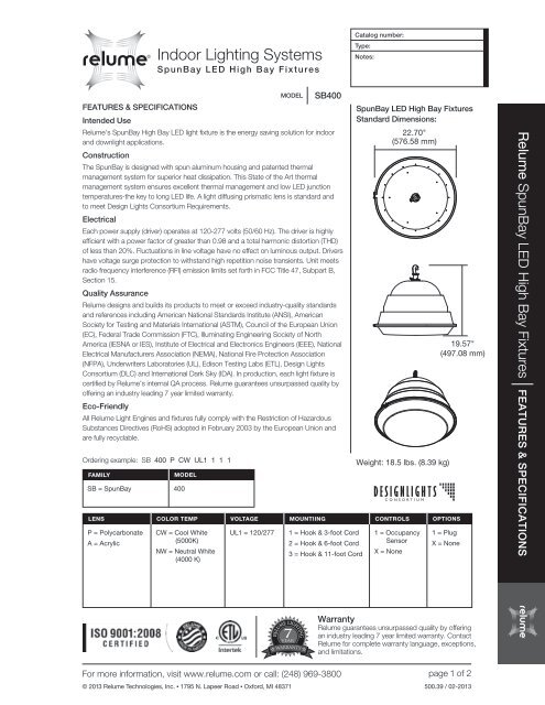 Indoor Lighting Systems - Relume Technologies
