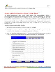 Denison Organizational Culture Survey: Content Modules Trust
