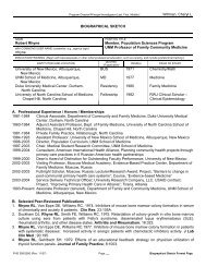 NIH biosketch Example - Cancer League of Colorado