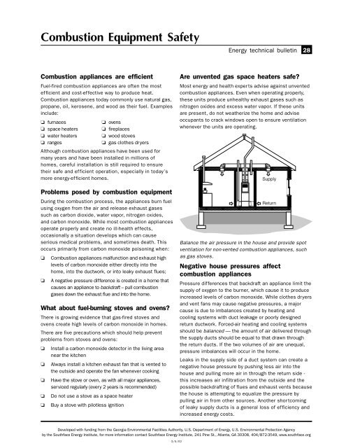 Combustion Equipment Safety - Southface