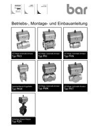 Pneumatic Twin piston actuator Type GTD/GTE - bar GmbH