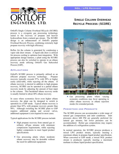 Single Column Overhead Recycle Process (SCORE) - Uop