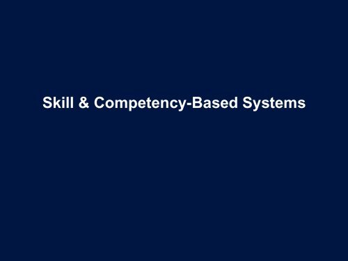 Skill-Based Structure