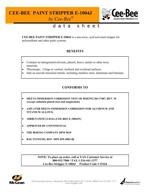 CEE-BEE PAINT STRIPPER E-1004J by Cee-Bee - McGean