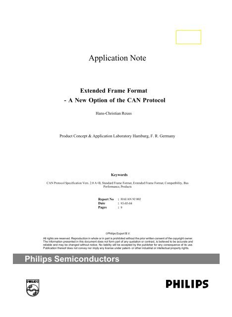 Application Note Philips Semiconductors