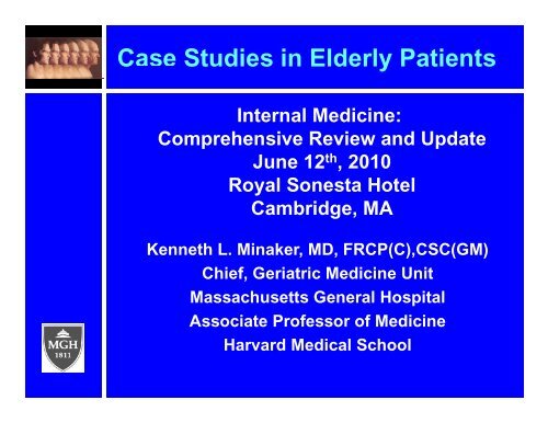 Case Studies in Elderly Patients