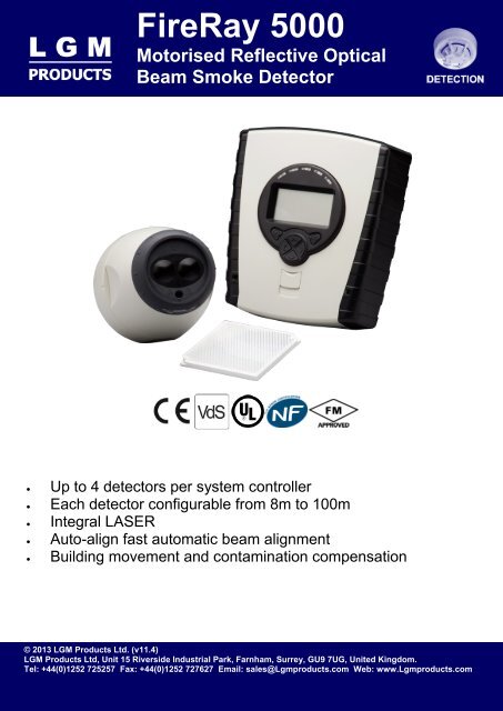 FireRay 5000 Beam Detector - LGM Products Ltd