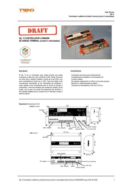 Especificación técnica (Español) - Trend