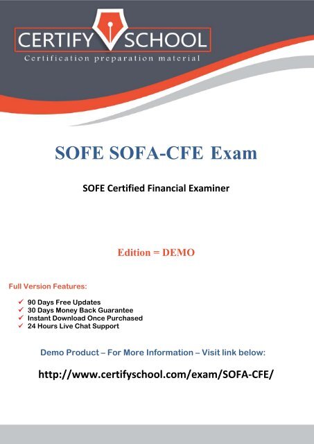 SOFE SOFA-CFE CertifySchool Exam Actual Questions (PDF)
