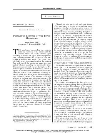 The diagnosis of rupture of fetal membranes (ROM): a meta-analysis