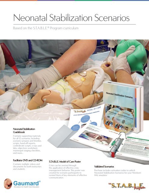 Neonatal Stabilization Scenarios PDF - Gaumard