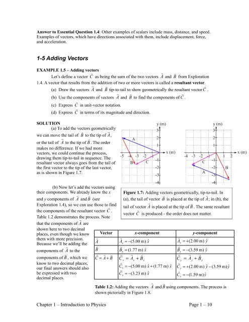 Section 1-5: Adding Vectors
