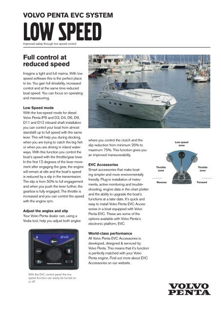 VOLVO PENTA EVC SYSTEM Full control at ... - Mulder Motoren