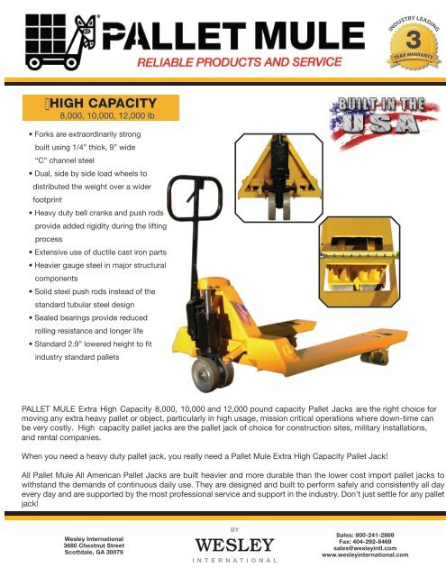 High Capacity - Pallet Mule