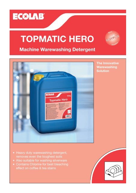 TOPMATIC HERO Machine Warewashing ... - Western Hygiene