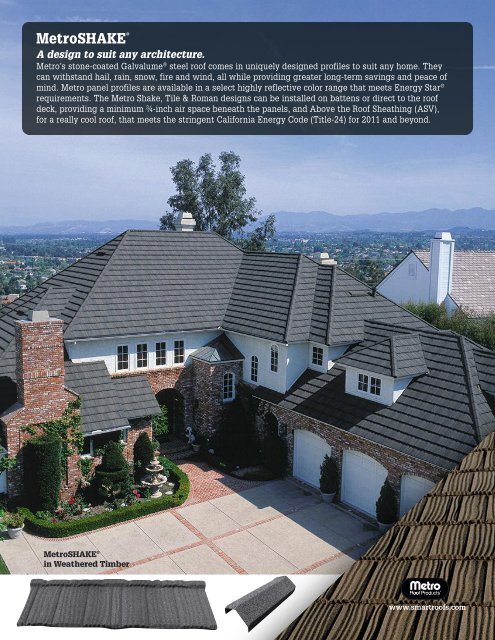 to download the MetroSHAKE® Data Sheet - Metro Roof Products