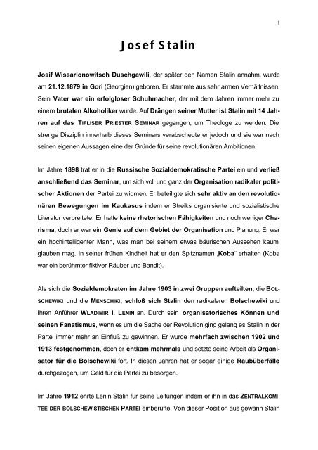 plogmann.net - Referat Josef Stalin