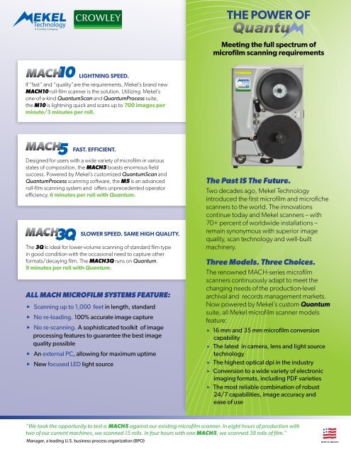 Mekel Technology MACH 10 - The Crowley Company