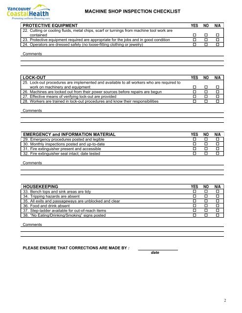 MACHINE SHOP INSPECTION C
