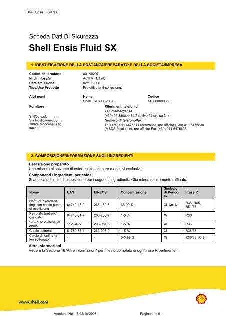 Shell Ensis Fluid SX - Maxlube.it