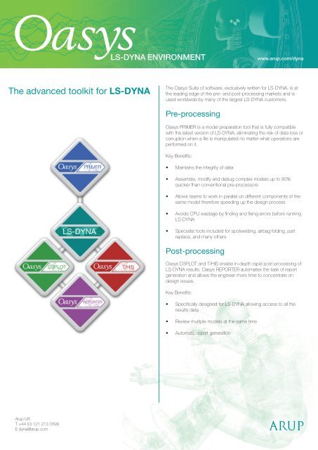 The advanced toolkit for LS-DYNA - Oasys Software