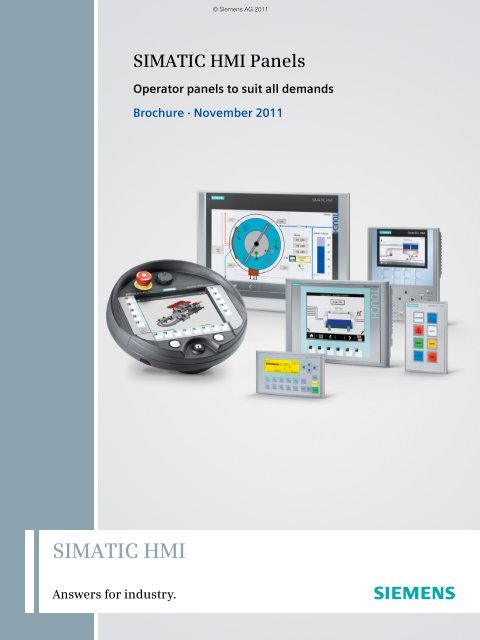 SIMATIC HMI Panels - Brochure, November 2011 - Industry