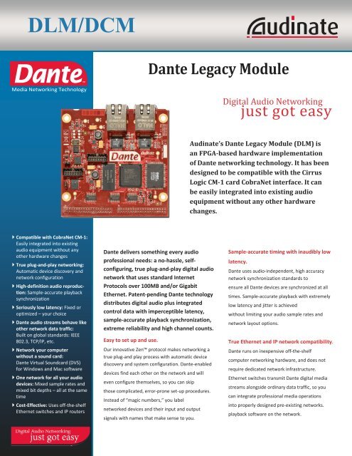Dante Legacy Module