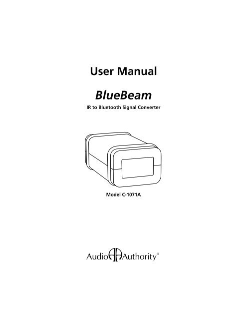 User Manual BlueBeam - Audio Authority