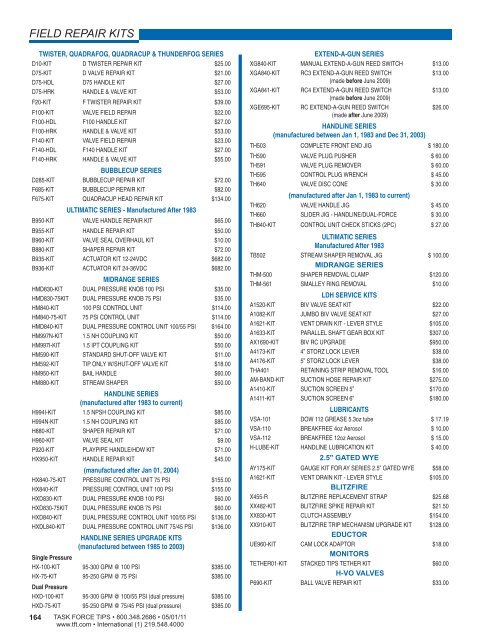 Field repair kits - Task Force Tips
