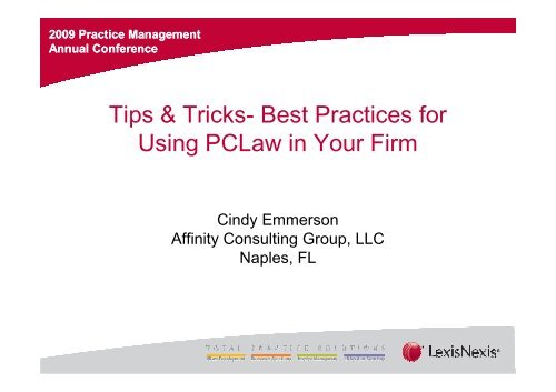Tips & Tricks- Best Practices for Using Pclaw in Your Firm