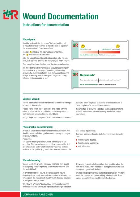 Wound Documentation Instructions for documentation